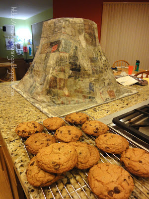 Crafty Musings: Making of a volcano - Day 1