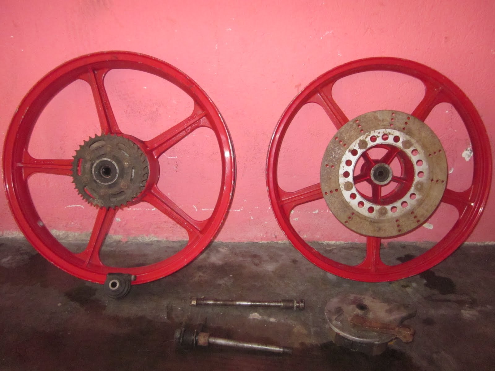 Fahmy Hattan.Rare: Sportrim kawasaki AR125 Merah