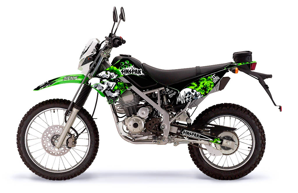 GRAPHIC KIT FOR KLX 150 - Sikspak Grevedigger Green ~ TRIPLE-X