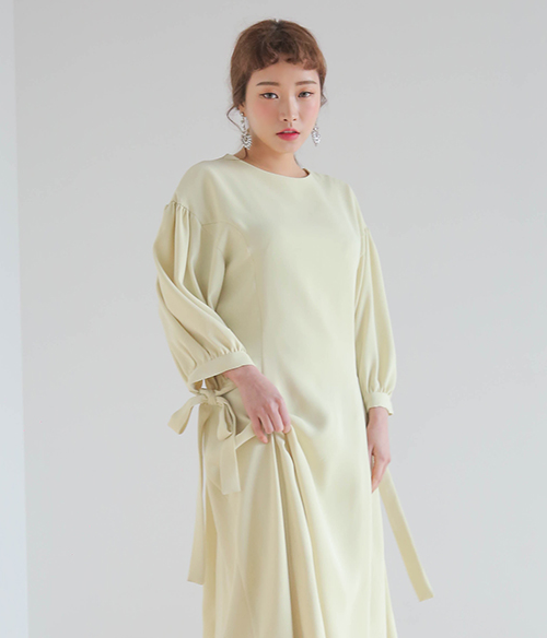 [Stylenanda] Self-Tie Cuff Midaxi Dress | KSTYLICK - Latest Korean ...