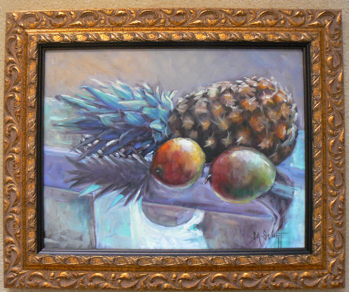Palette Knife Painters, International: Pineapple Still Life Painting ...