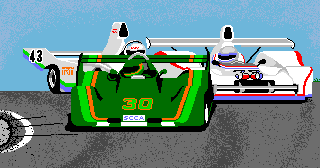 Race cars computer art