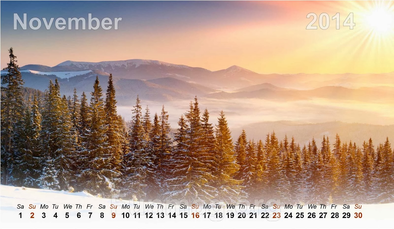 Aspundir: Nature Calendar 2014