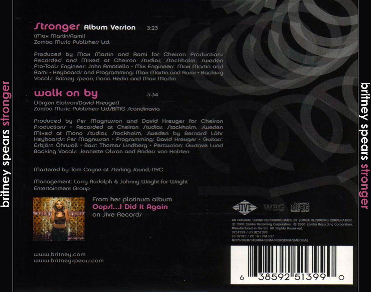 Stronger (Single) - Britney Spears | BookletLandia.it