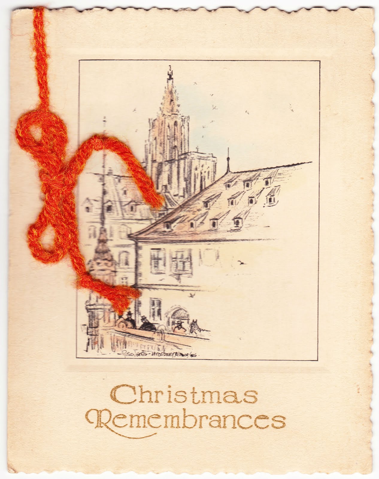 Papergreat: Christmas remembrances card featuring Strasbourg Cathedral
