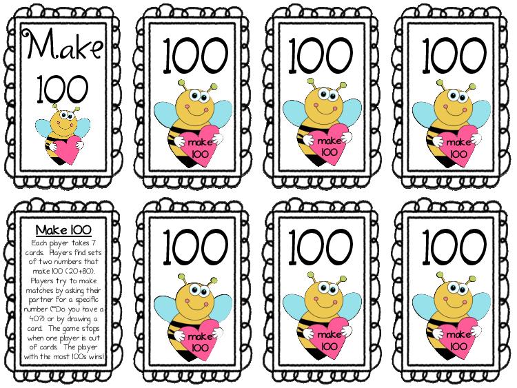 gwhizteacher: Make 100 math game FREEBIE