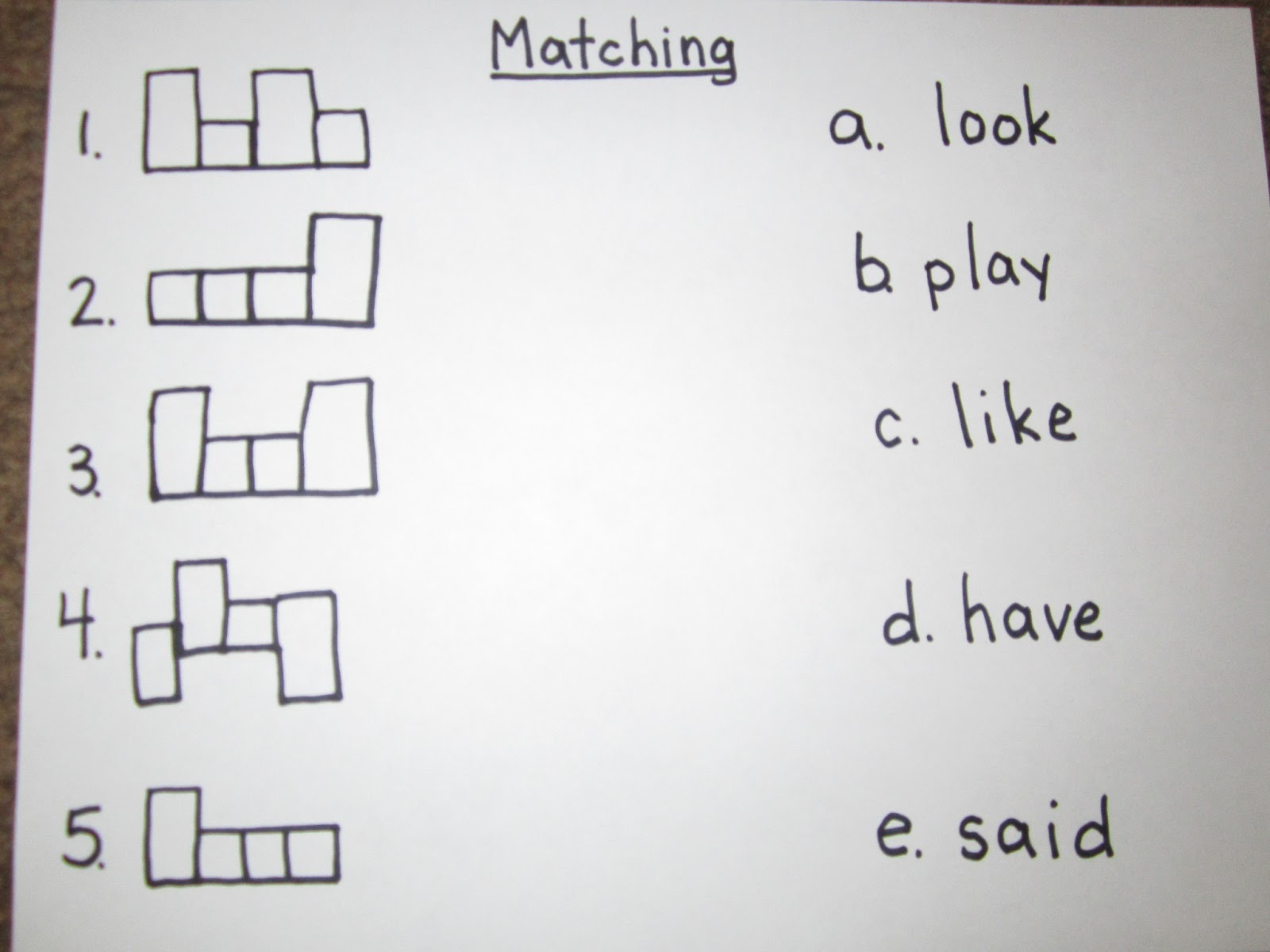 The Popcorn Reader: Sight Word Shapes: Idea #102