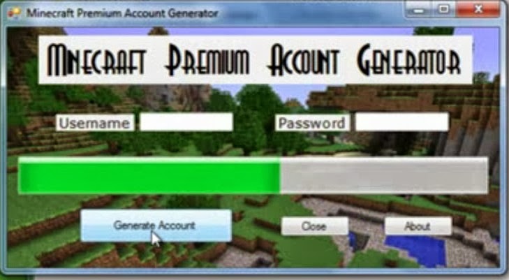 Hacks and keygens: Minecraft Premium Account Generator