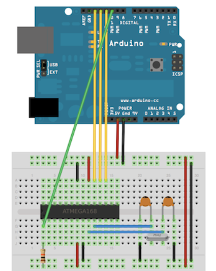 Thinker'sCloud: Programming Atmega 328P chip with an Arduino board as ...