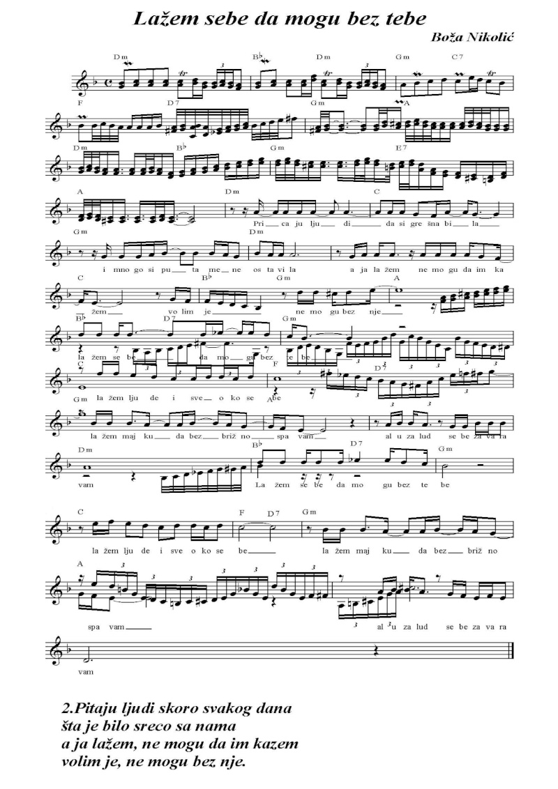 Scores for Balkan music Note za Harmoniku Violinu: Note Za Harmoniku ...