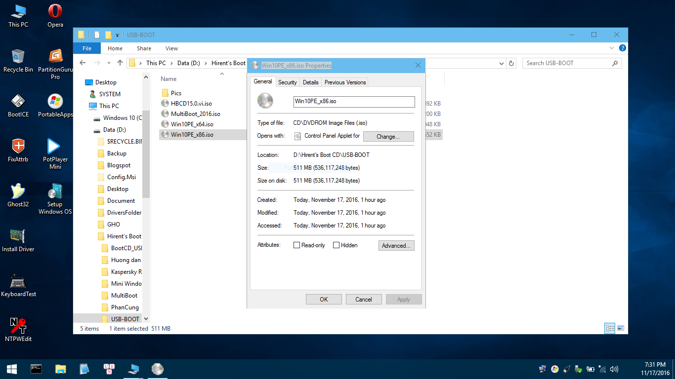 Windows 10 PE TH1 Build 10240 Live CD