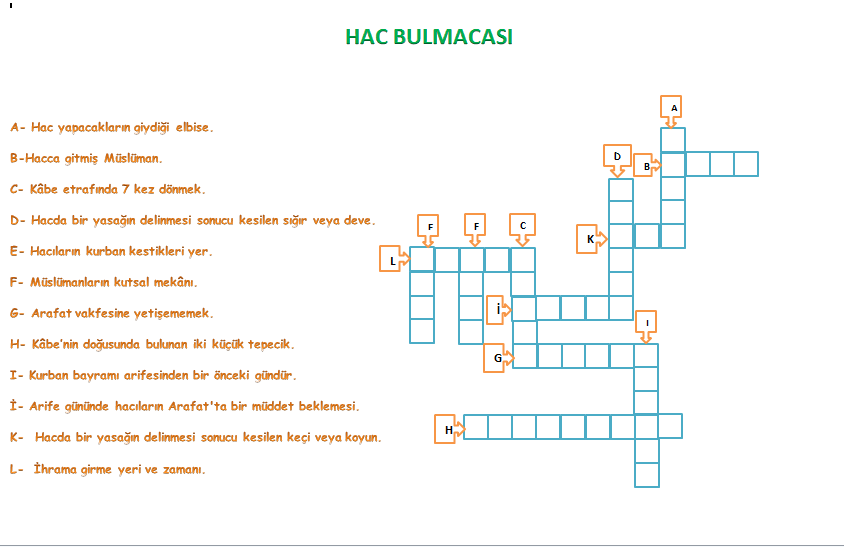 Kur'an'da Hac ve Umre: Bulmacalar