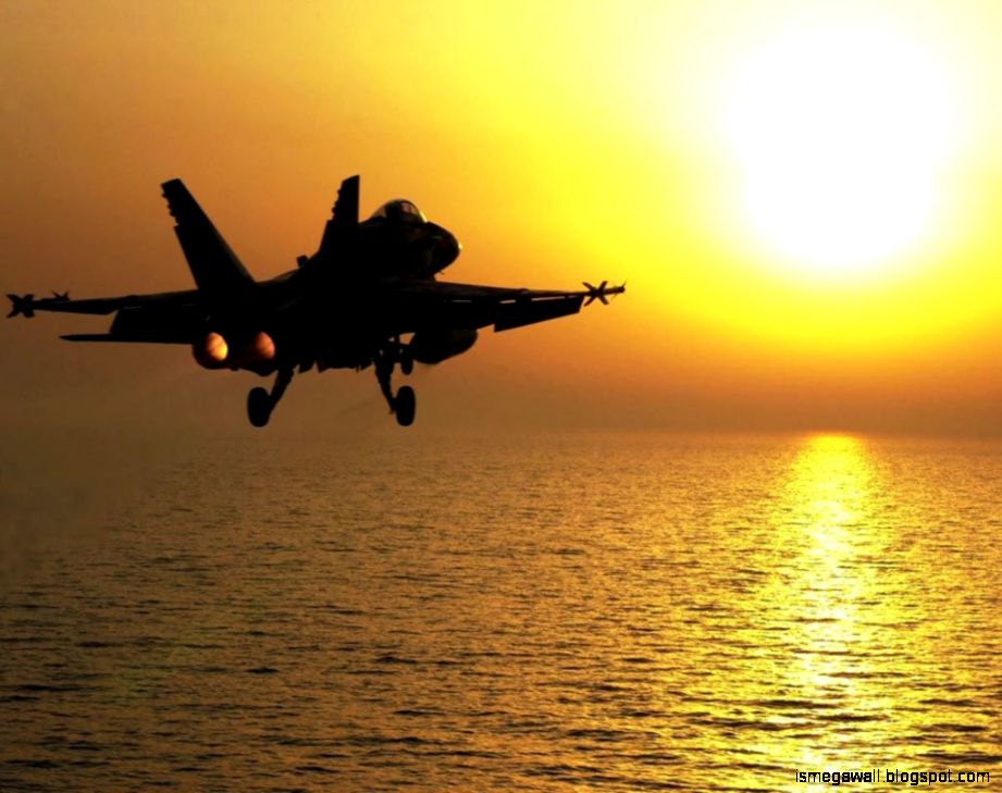 Jet Fighter Sunset Sky | Mega Wallpapers
