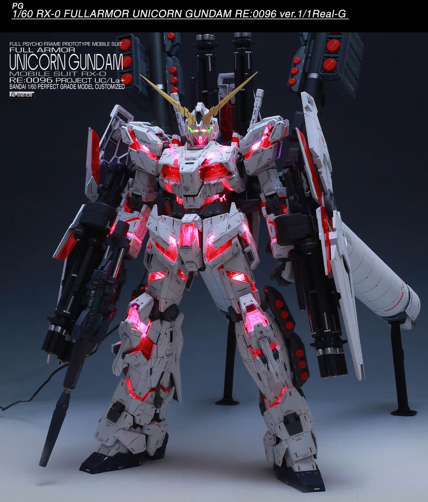 Custom Build: PG 1/60 RX-0 Full Armor Unicorn Gundam RE:0096 Ver. 1/1 ...