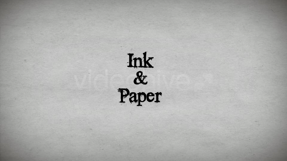Ink & Paper - Template After Effect
