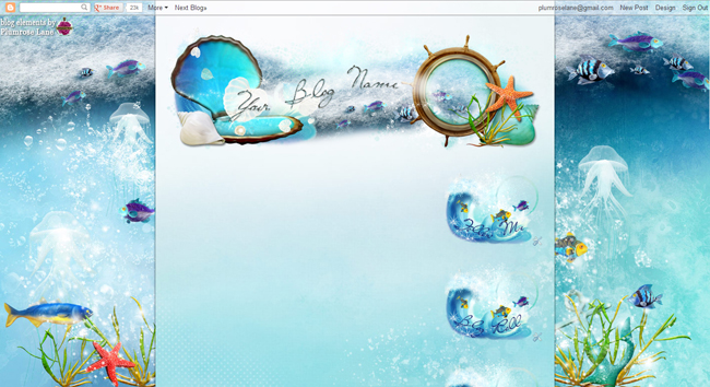 Plumrose Lane - Themes: Makin' a Splash ~ designer blog theme