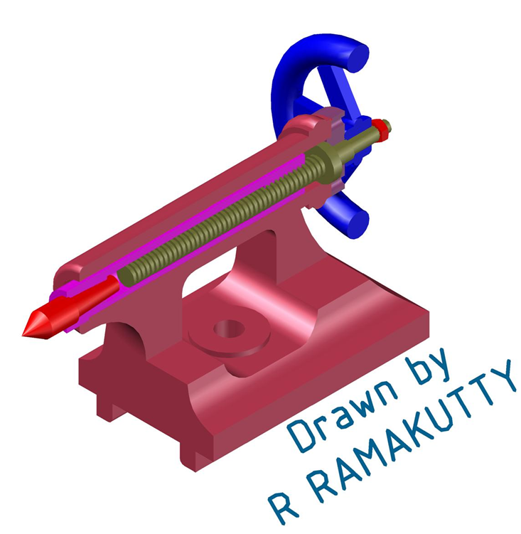 Machine Drawing Tailstock Of Lathe