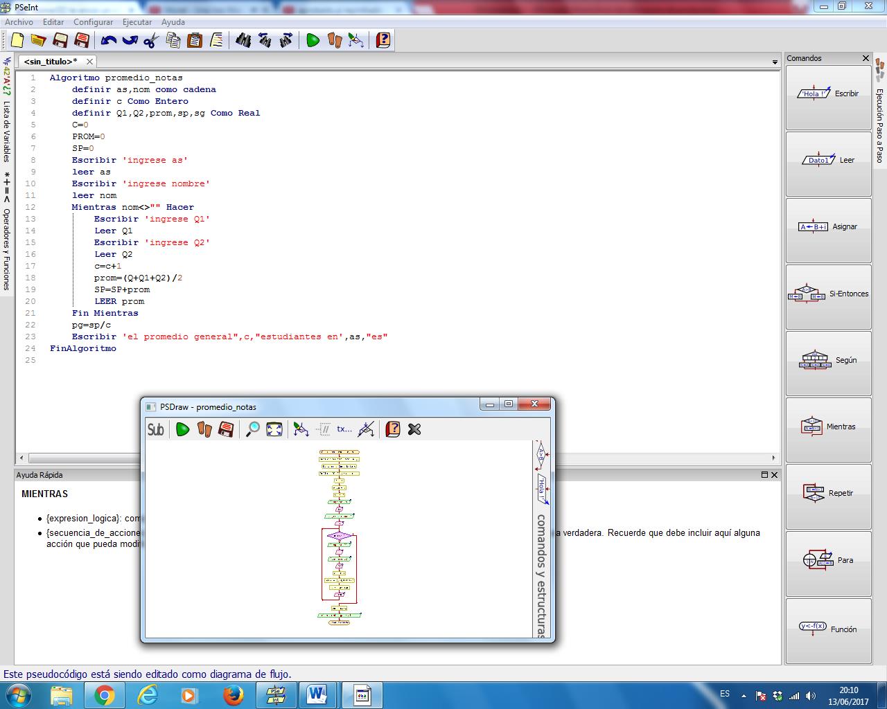 PROGRAMACIÓN BÁSICA EN PSEINT: Ejercicios