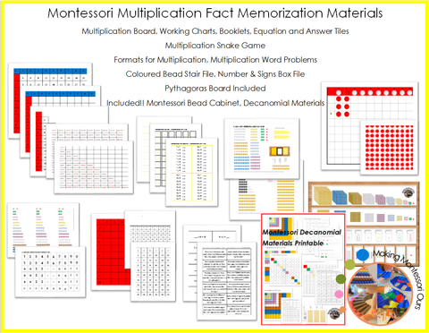Montessori Multiplication Tables Work - "Making Montessori Ours"
