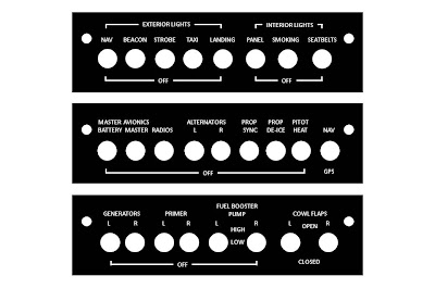 Building a Generic Home Cockpit: Switch panels and checklists
