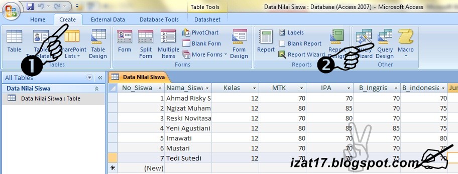 Pengertian dan Langkah Langkah Membuat Query pada Ms Access - Layar Kerja