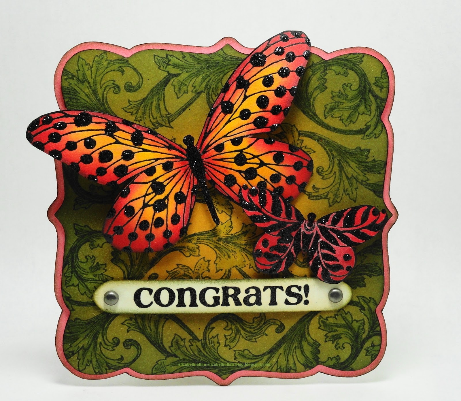 Elizabeth Allan's Art Studio: Butterfly Congrats