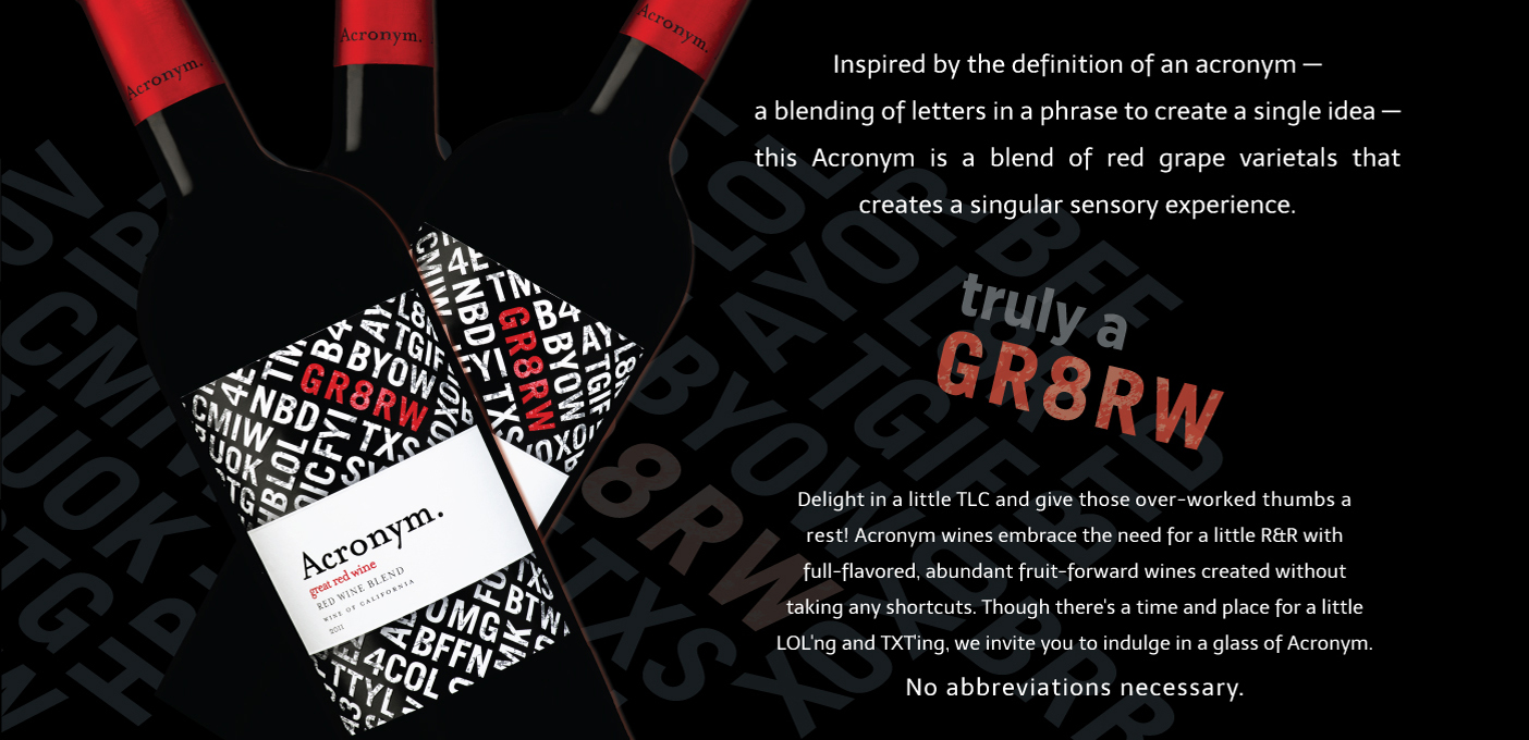 A Walk in the WoRds : Wine, Texting and Acronyms