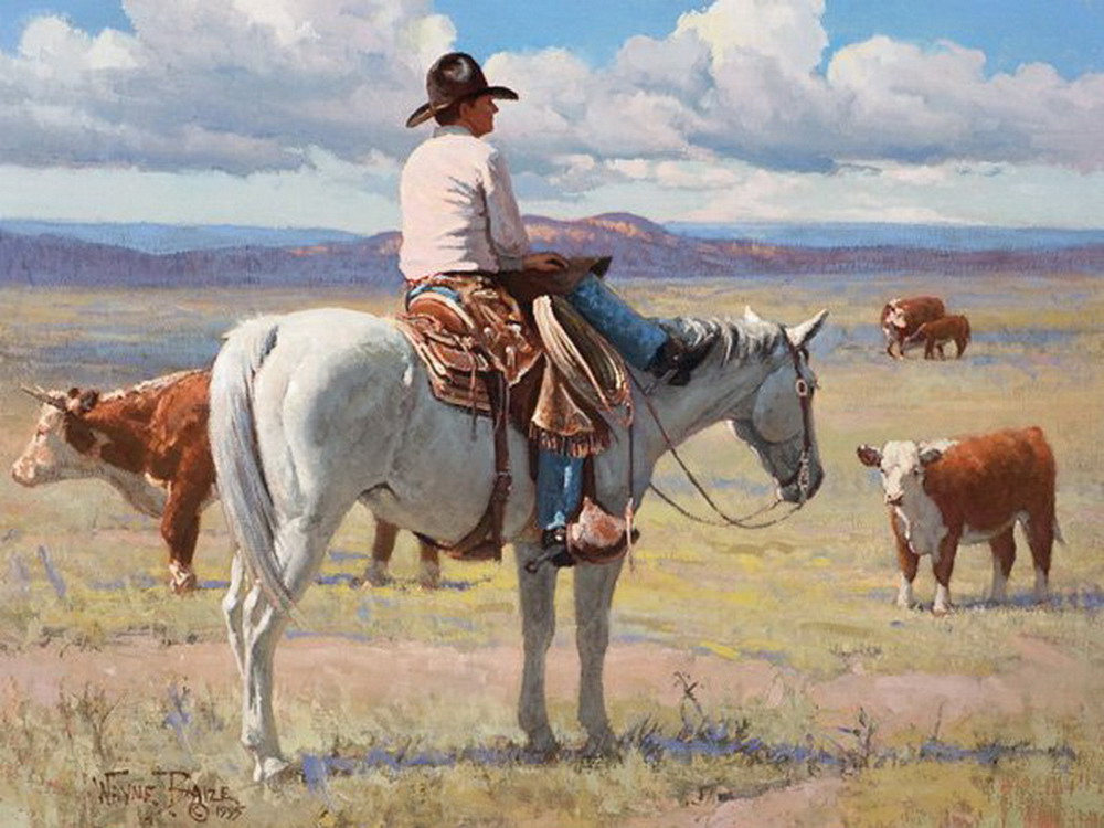 Imágenes Arte Pinturas: Imágenes Caballos Y Vaqueros, Pinturas de Wayne ...