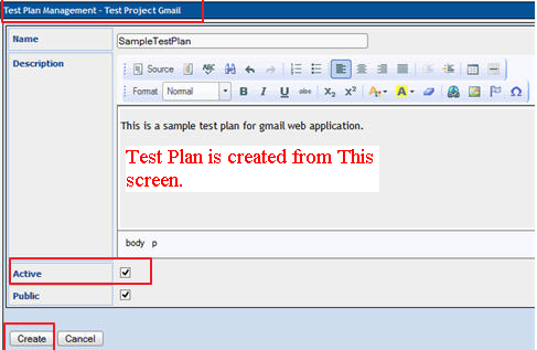 Create Test Plan and Test Build in Test Link