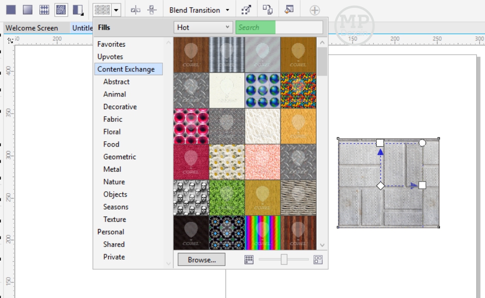 Membuat Gradasi Warna Menggunakan Interactive Fill Tool Pada CorelDRAW - MP Tutorial Desain Grafis