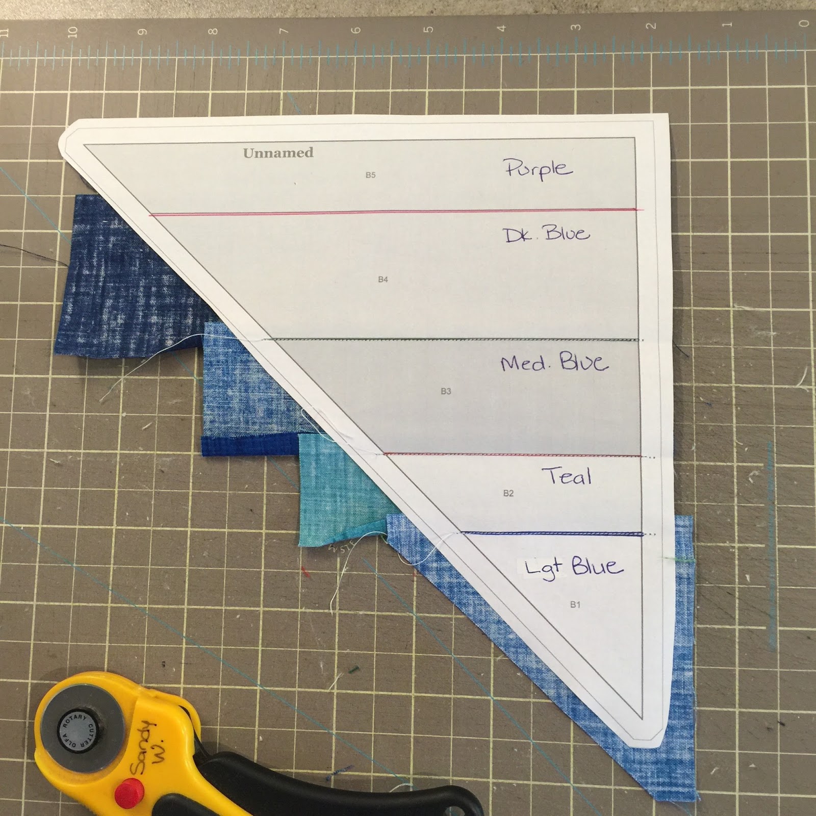 UpStairsHobbyRoom: Paper Piecing Basics Tutorial (One Block Wonders)