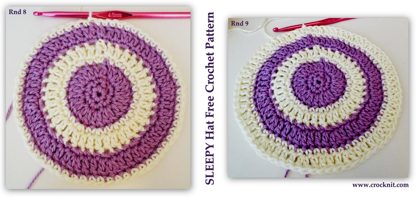 MICROCKNIT CREATIONS: SLEEP Hats Free Crochet Pattern #1 SLEEPY HAT