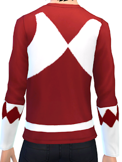 Tender Wolf's Den: Male Power Rangers shirts (Sims 4)