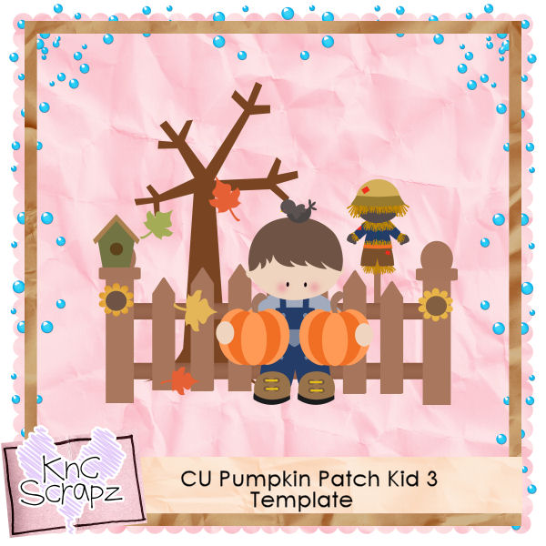 KnC Scrapz: CU Pumpkin Patch Kid 3 Template