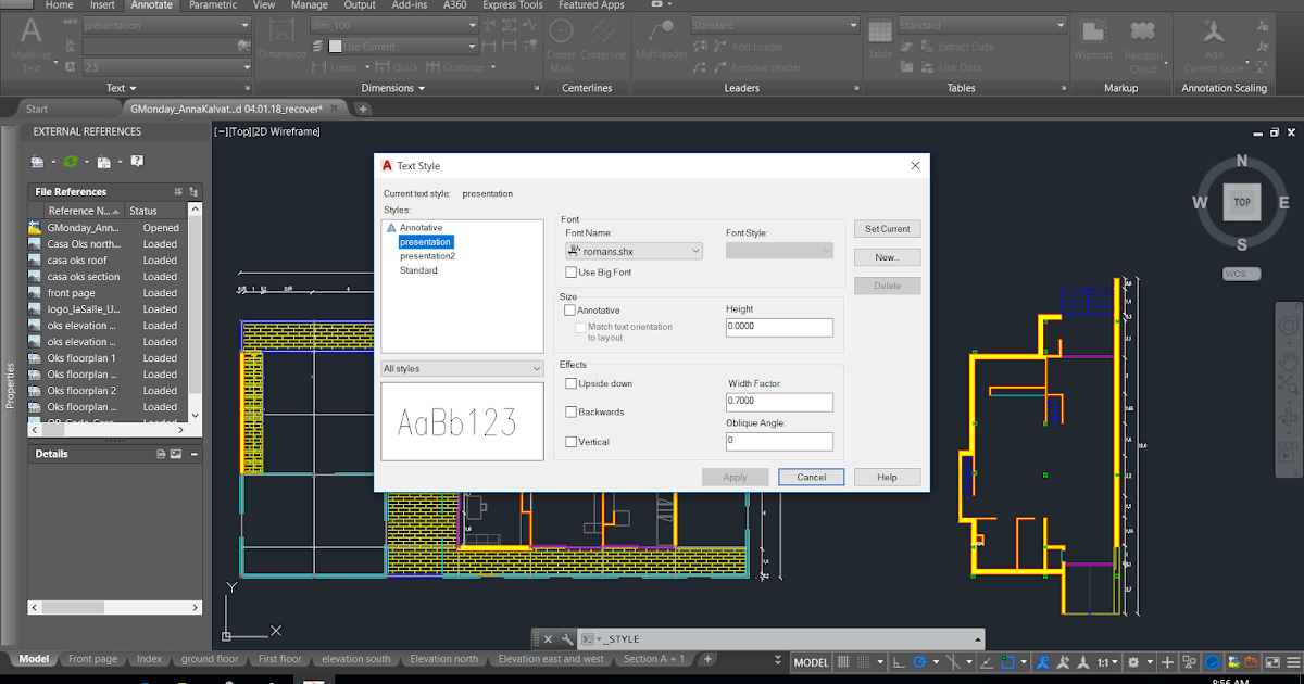 How I drew Casa Oks in Autocad