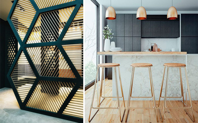 Marzua: El color metalizado en decoración