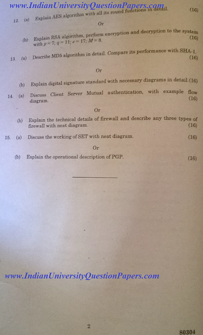 CS6701 Cryptography and Network Security Nov Dec 2016 Question Paper ...