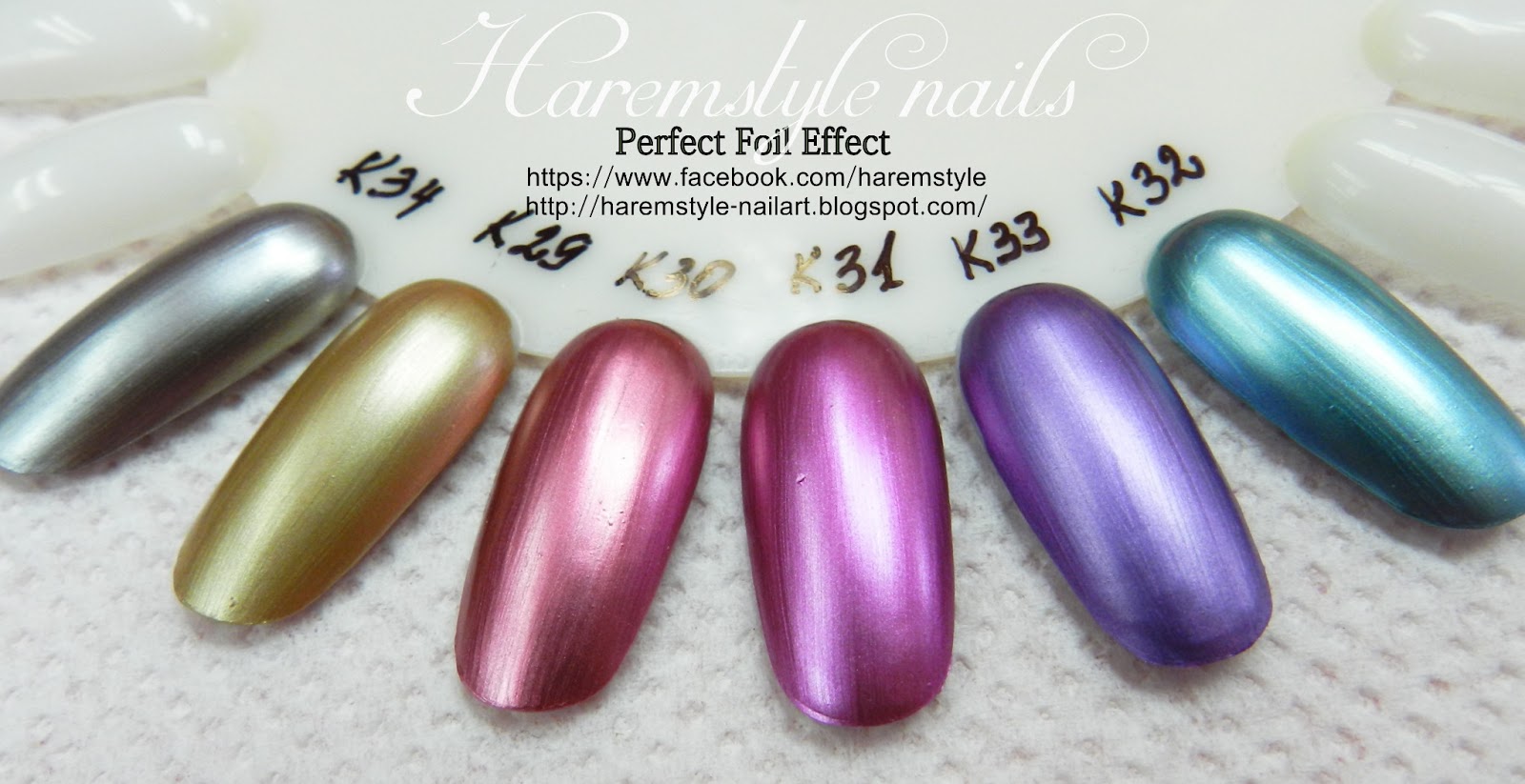 Nail art by Haremstyle: Chrome effect from Perfect