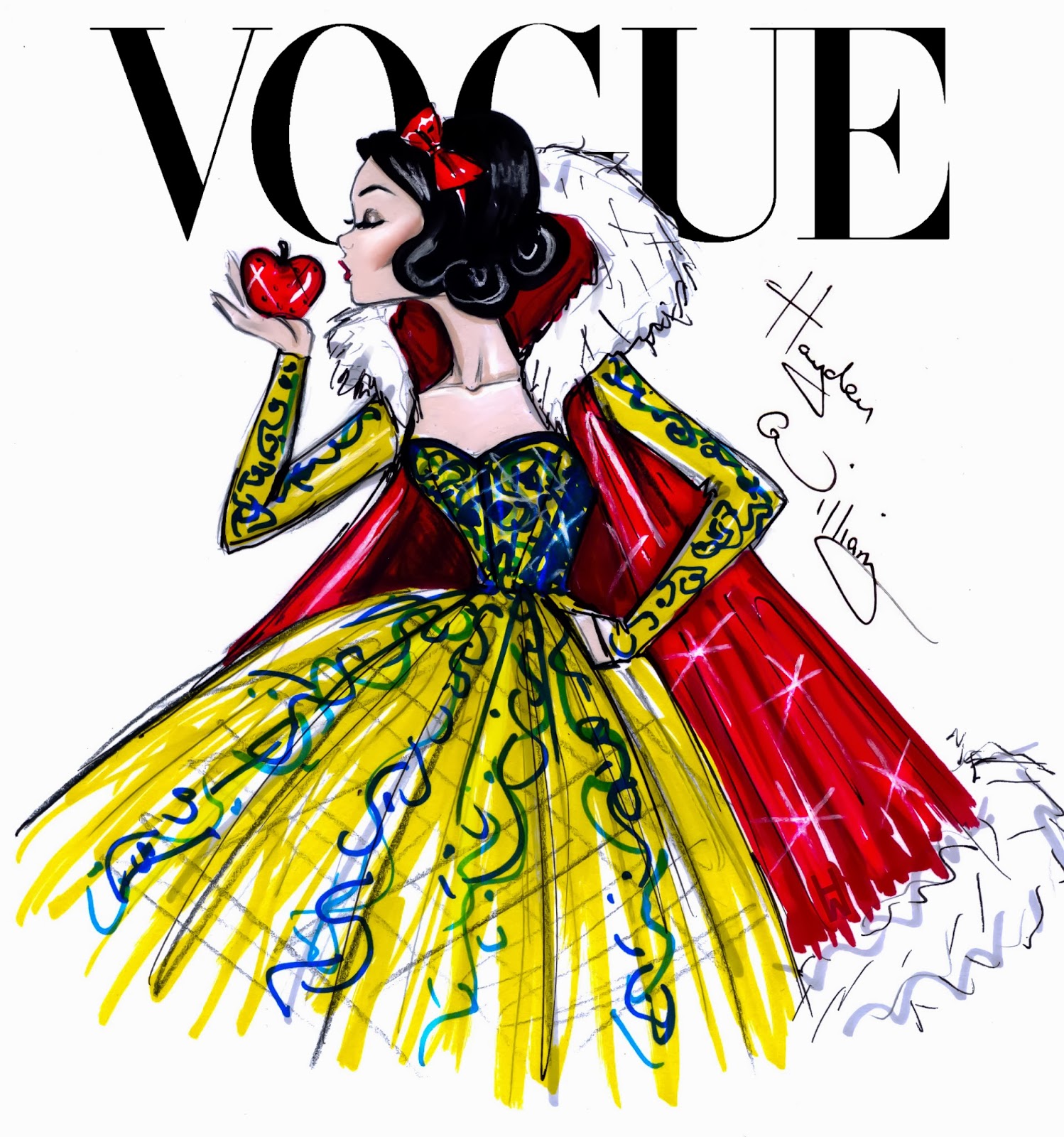 Hayden Williams Fashion Illustrations: Disney Divas for Vogue by Hayden ...