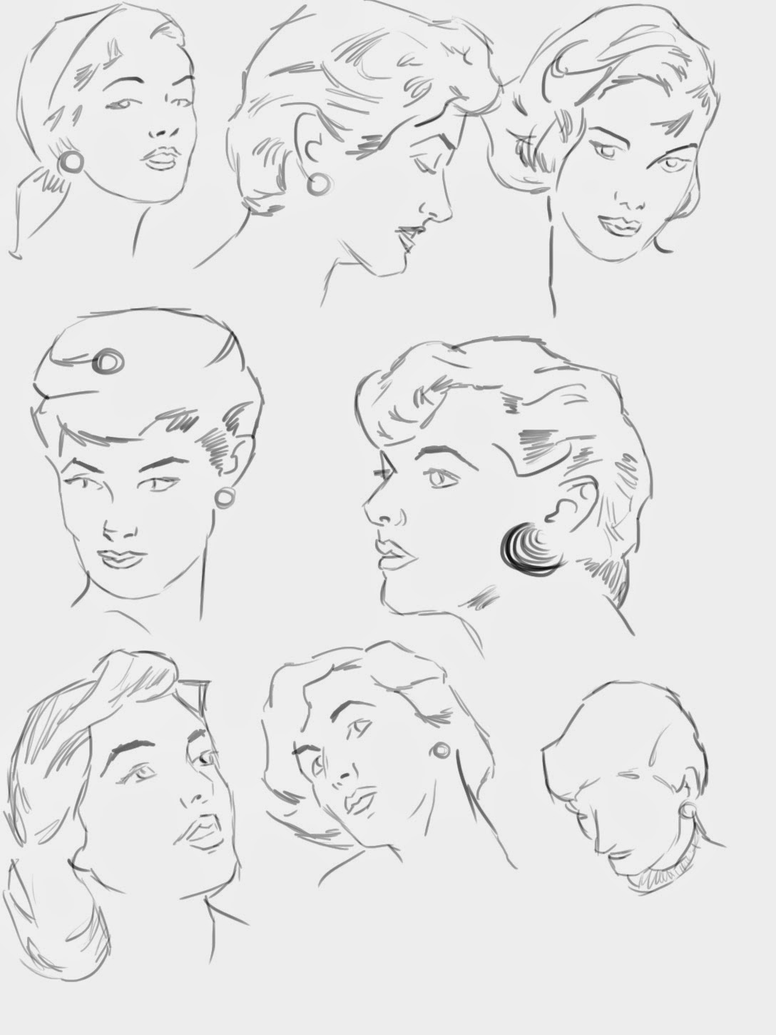 1000 Bad Drawings: 0063 More Loomis Female Heads