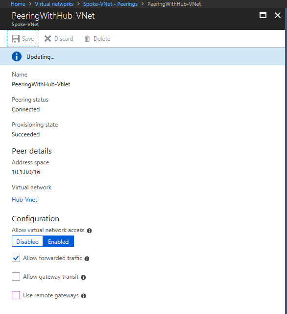 Azure Web App Vnet Integration - Hub and Spoke Scenario