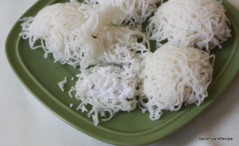 Sandhiya's Cookbook: Idiyappam | How to make idiyappam | Rice noodles