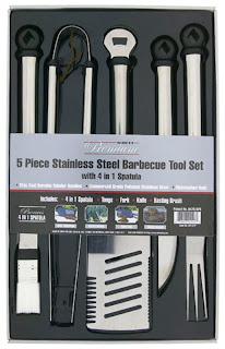 Home products: Teak Table, Quart Cooler And Stainless Steel Tool Set