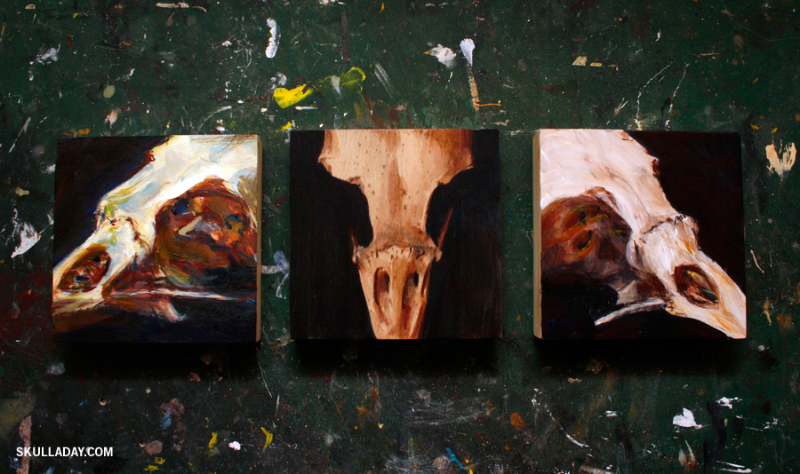 [BONUS] 394. Bird Skull Triptych