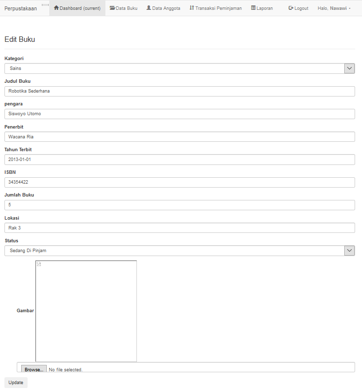WEB PROGRAMMING 2 (CI) - EDIT DATA BUKU (UPDATE) & HAPUS DATA BUKU ...