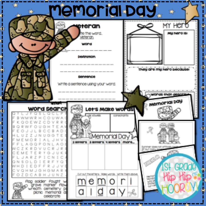 1st Grade Hip Hip Hooray!: Activities for Memorial Day!