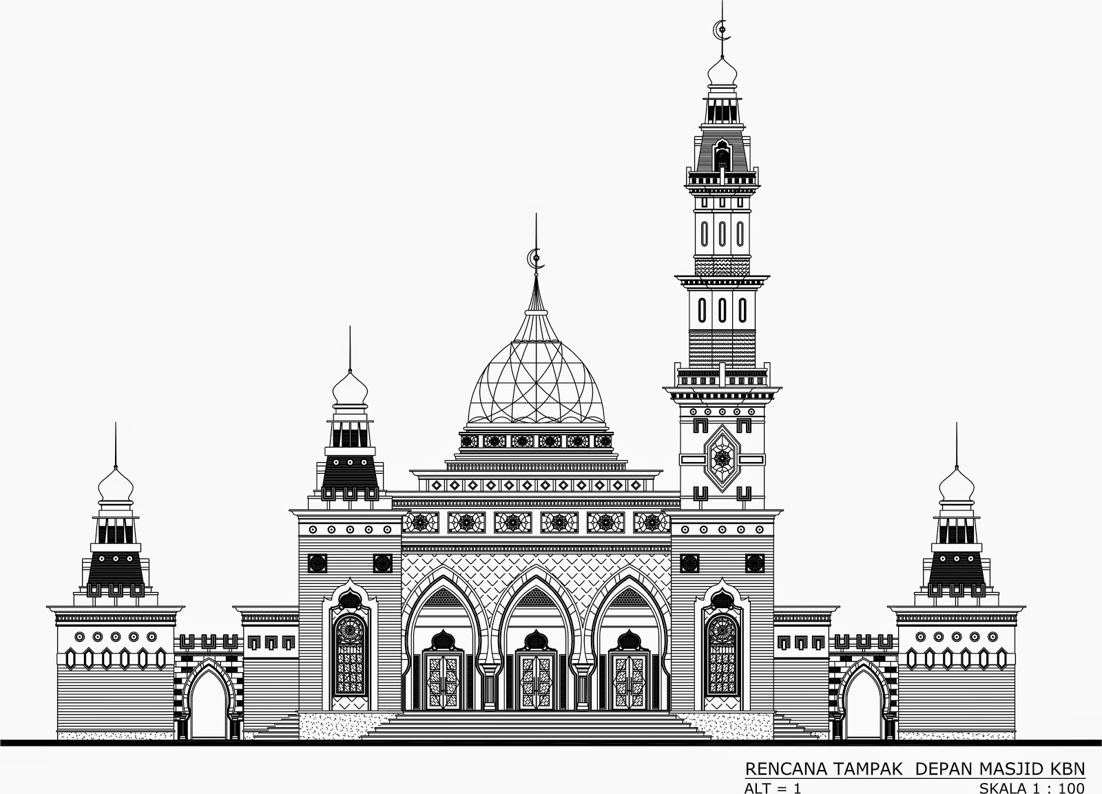 AUTOCAD 2D: MASJID