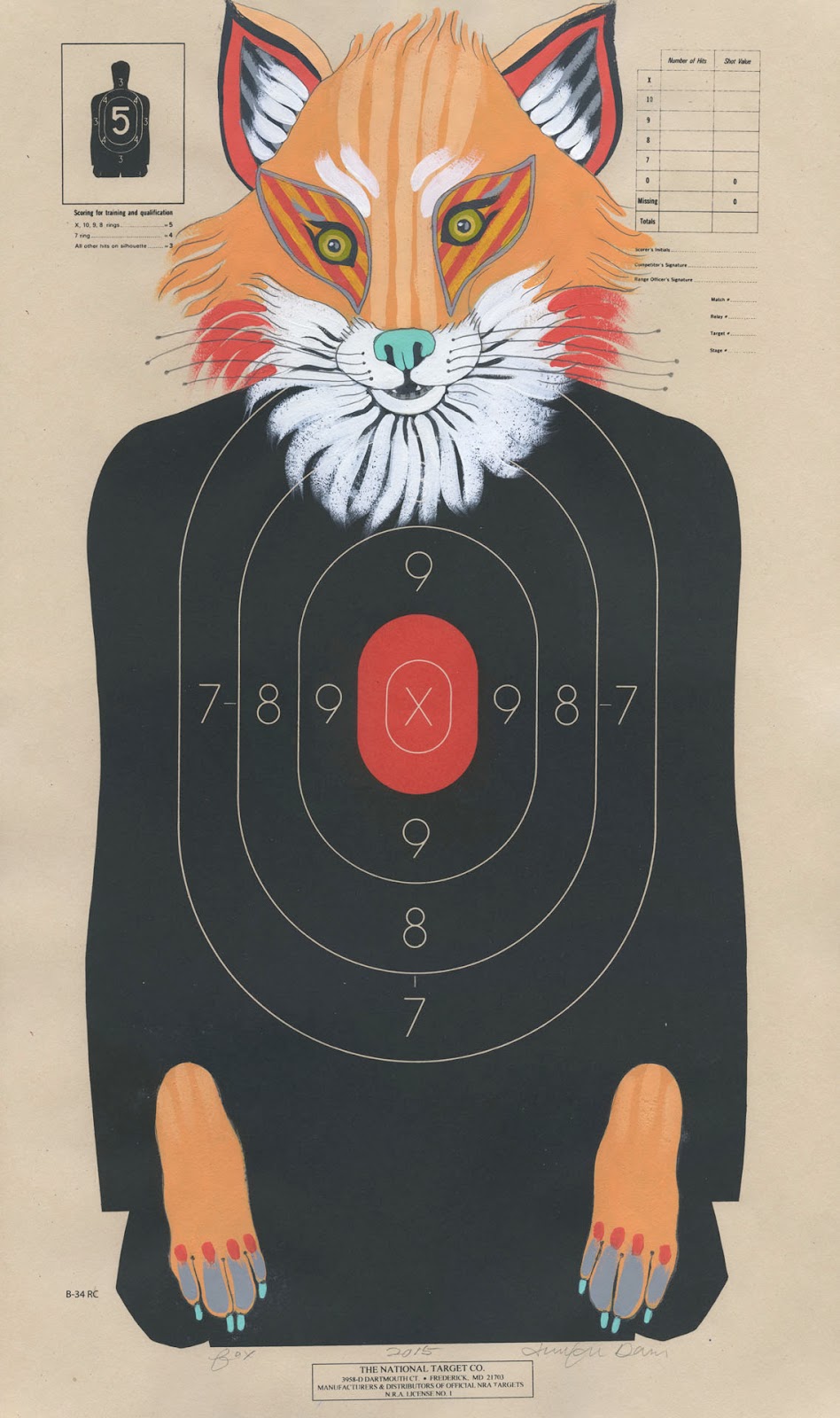 Jennifer Davis Art: Custom Hand-Painted Paper Shooting Targets