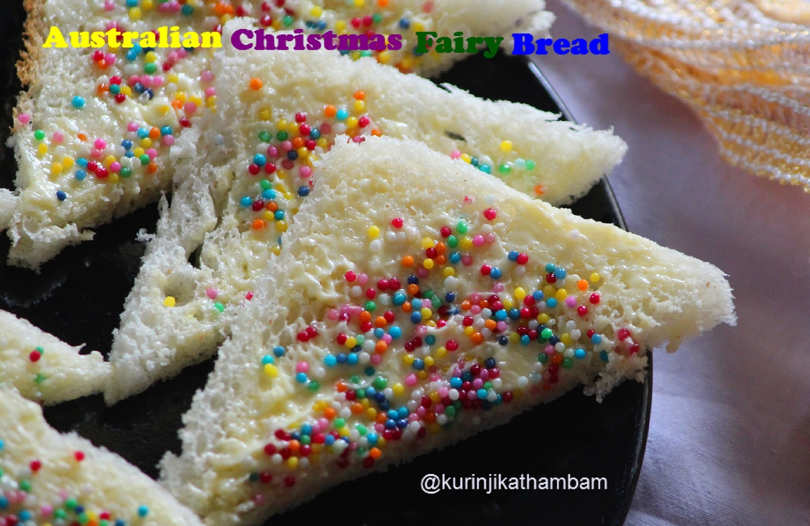 Australian Christmas Fairy Bread | Bread Recipes ~ Kurinji Kathambam