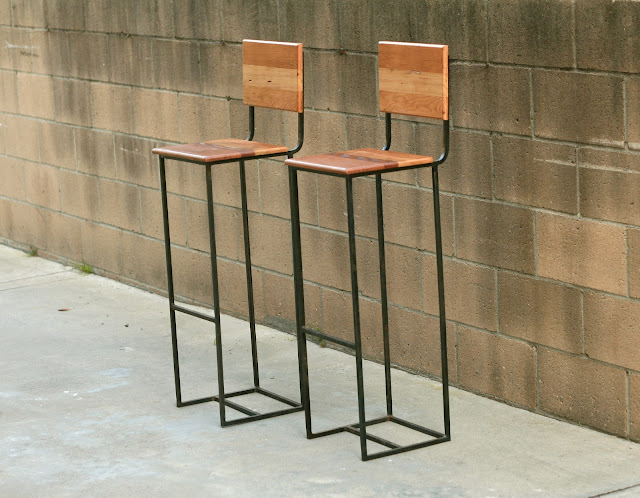 Arbor Exchange | Reclaimed Wood Furniture: Metal Stools with Patchwork ...